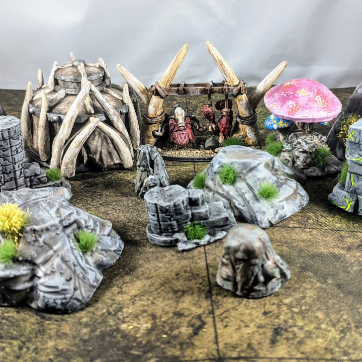 3D Printable Fantasy Terrain bundle! by VeloriaMiniatures