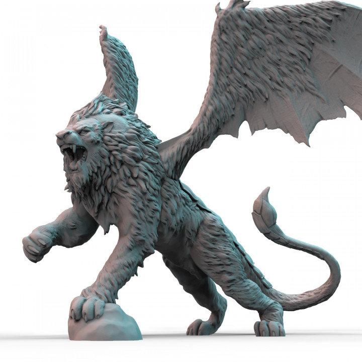 3D Printable Manticore (pre-supported) by Blue Giant Studios