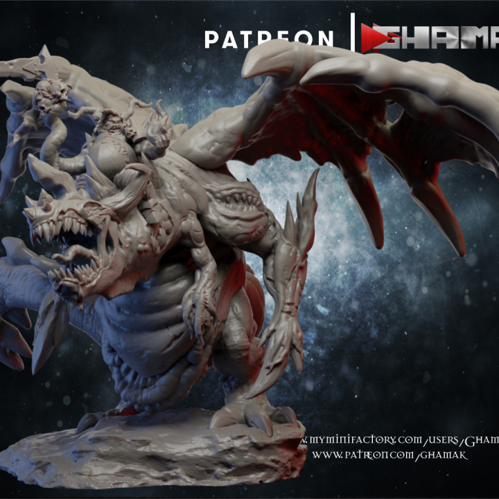 3D Printable chaos pestilence creature support ready by Ghamak