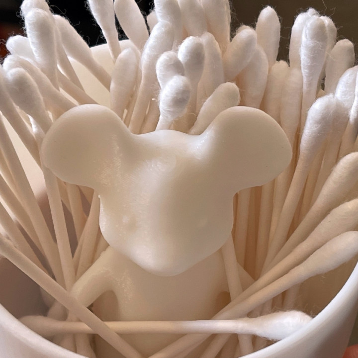 3D Printable Tiny mouse Q-tip holder by Philippe Barreaud