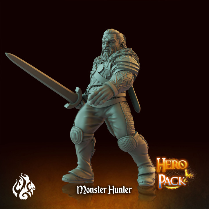 3D Printable Hero Pack Miniatures by Crippled God Foundry