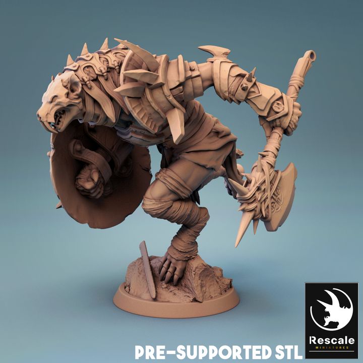 3D Printable Humanoid Rat 3 by Rescale Miniatures