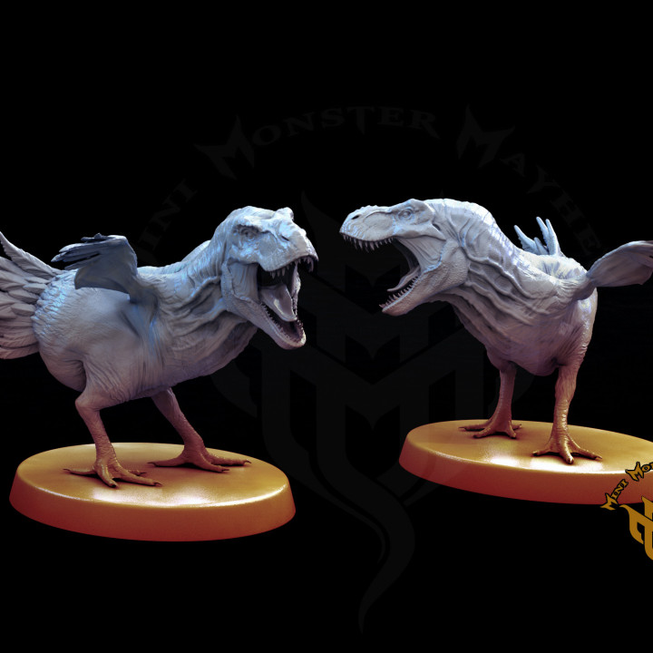 3D Printable Apex Rex (Nugget Rex) 2 poses by Mini Monster Mayhem