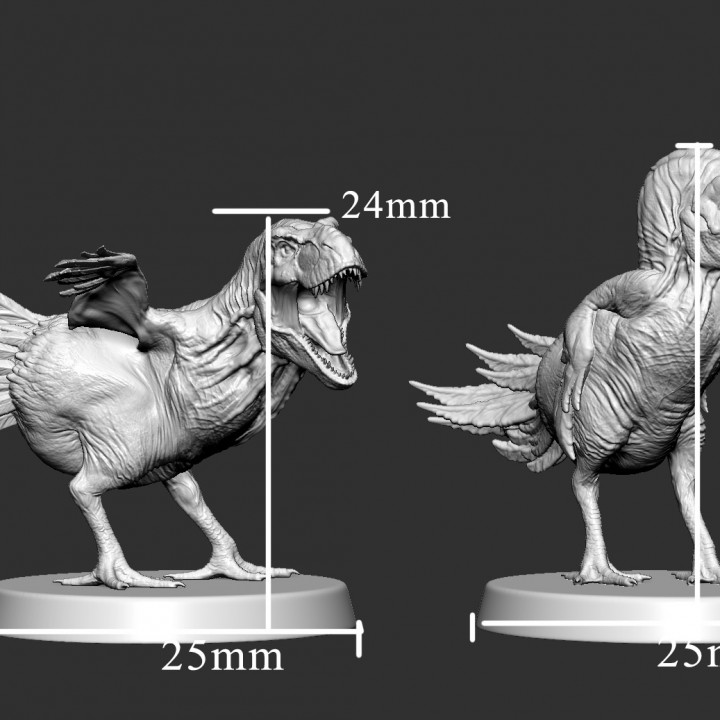 3D Printable Apex Rex (Nugget Rex) 2 poses by Mini Monster Mayhem