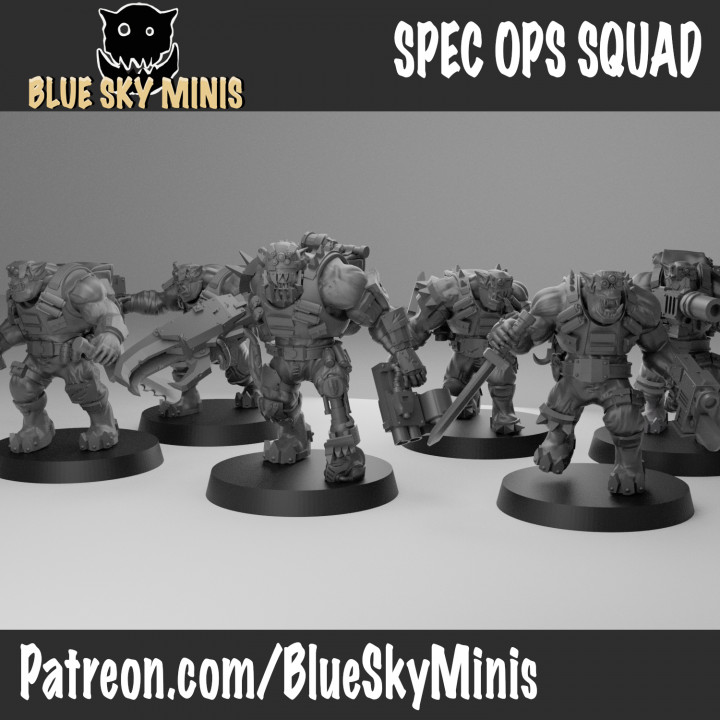 3D Printable Spec Ops Boys by Blue Sky Minis