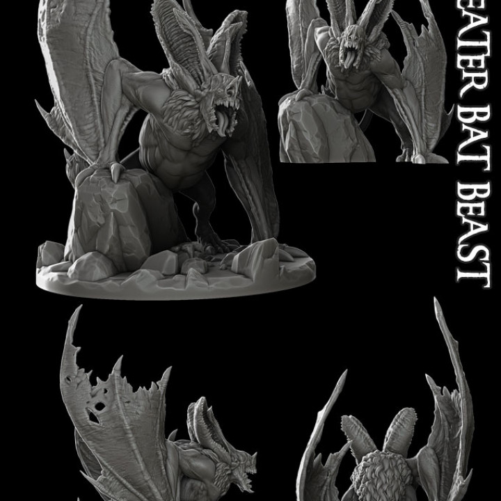 3D Printable Greater Bat Beast by RocketPigGames