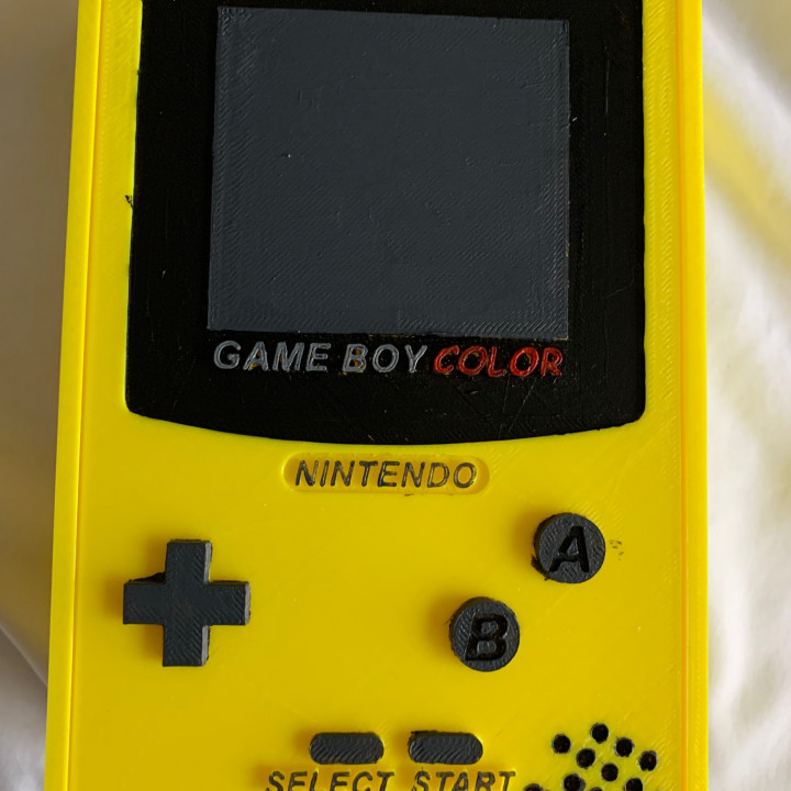 3D Printable Gameboy COLOR Slide Top Box by Sabrina Russell