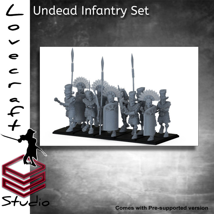 3D Printable Undead Infantry Set by Iain Lovecraft