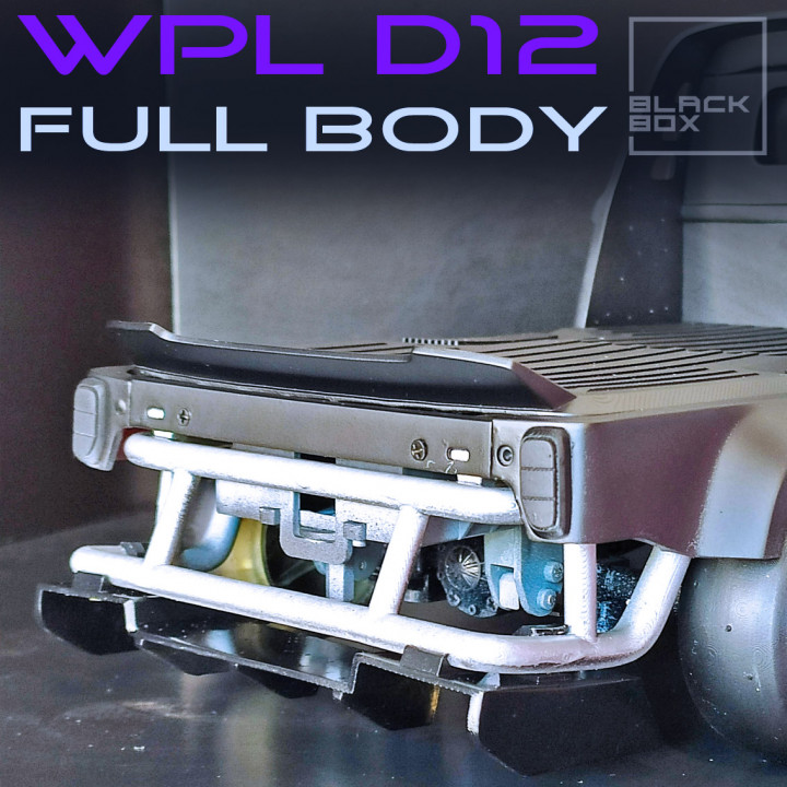 3D Printable WPL D12 RC FULLBODY by BLACKBOX by black-box-MINIATURES STL