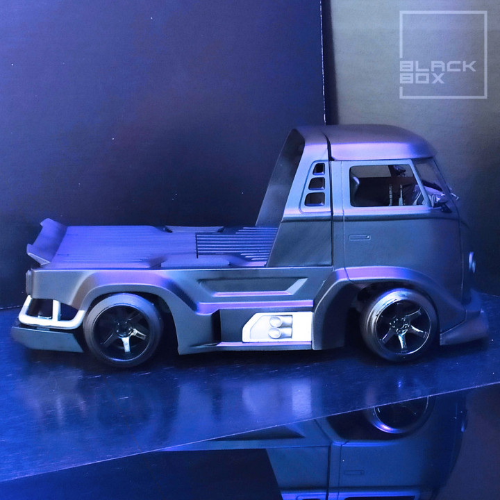 3D Printable WPL D12 RC FULLBODY by BLACKBOX by black-box-MINIATURES STL