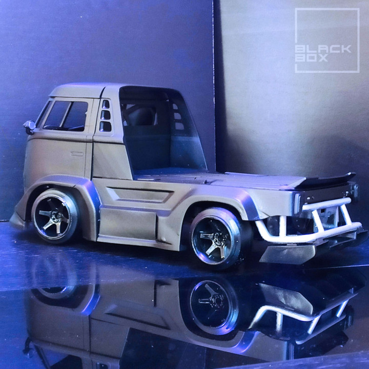 3D Printable WPL D12 RC FULLBODY by BLACKBOX by black-box-MINIATURES STL