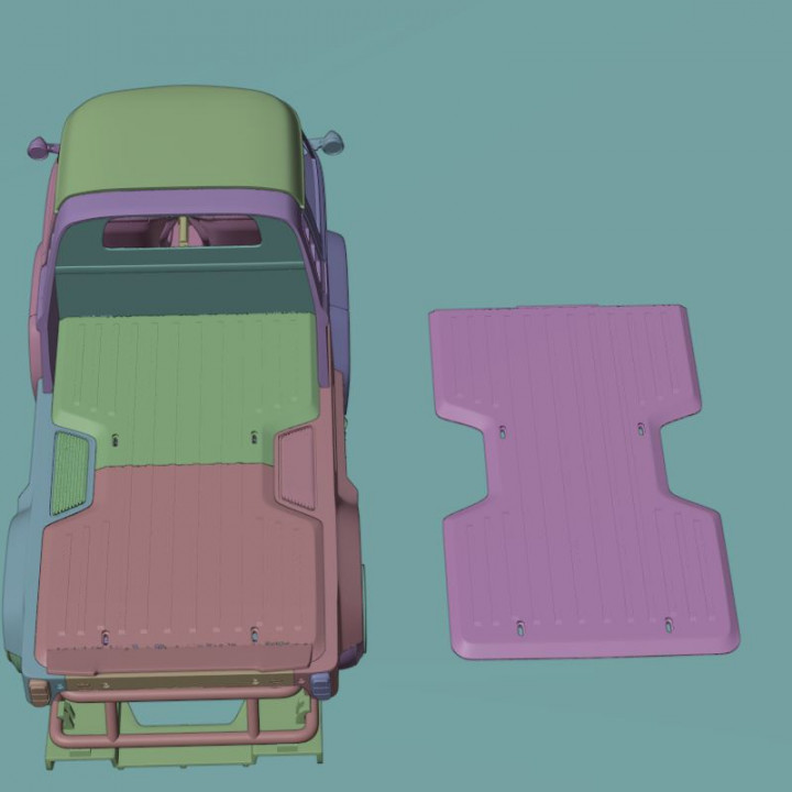 3D Printable WPL D12 RC FULLBODY by BLACKBOX by black-box-MINIATURES STL