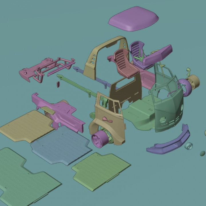 3D Printable WPL D12 RC FULLBODY by BLACKBOX by black-box-MINIATURES STL