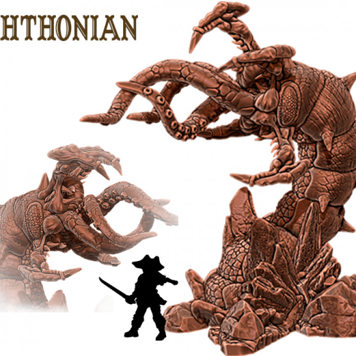 3D Printable Chthonian by Iain Lovecraft