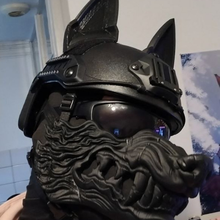3D Print of Wolf Mask by maximebakowski