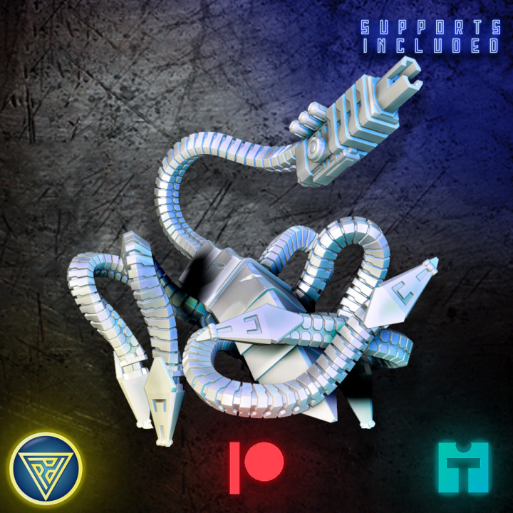 3D Printable Alien Combat Drones Set by Print Paint Play