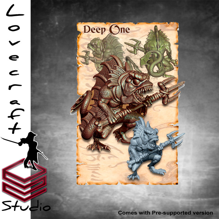 3D Printable Deep One by Iain Lovecraft