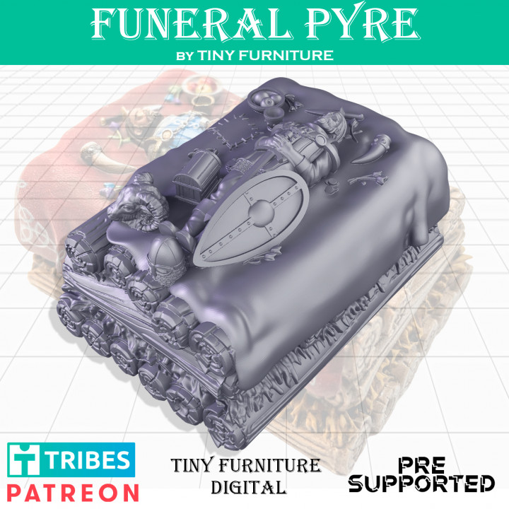 3D Printable Funeral Pyre (Harvest of War) by Tiny Furniture