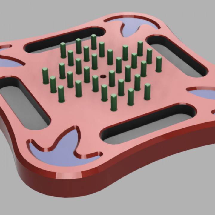 3D Printable Solitaire Game Board by Axel Deckers