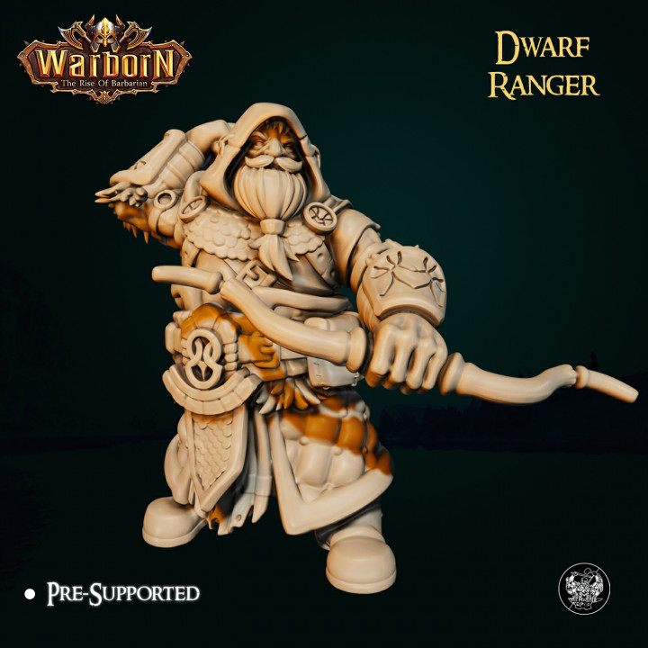 3D Printable Dwarf Ranger by The Master Forge