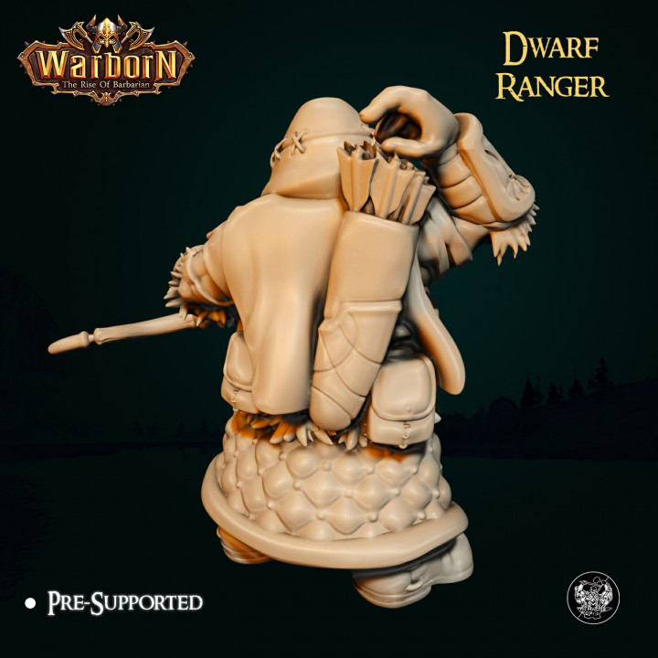 3D Printable Dwarf Ranger by The Master Forge