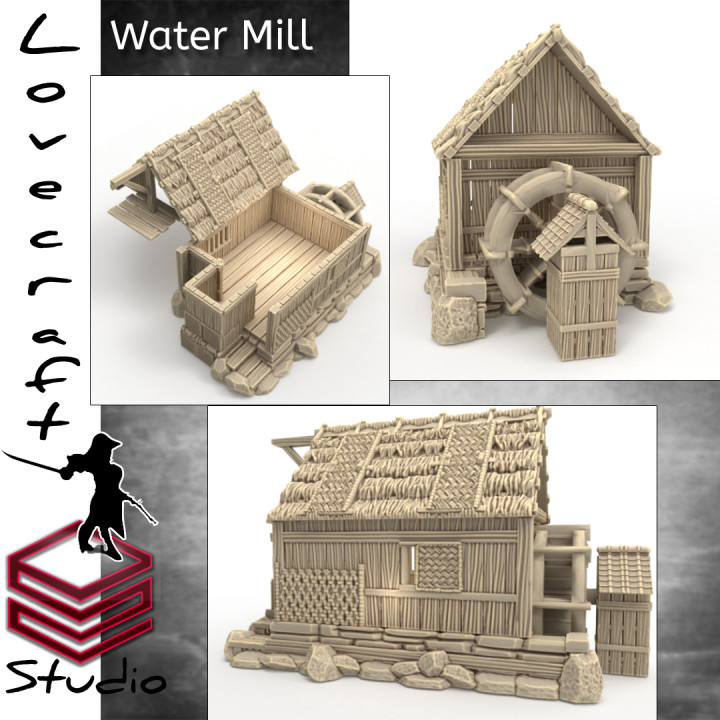 3D Printable Watermill by Iain Lovecraft