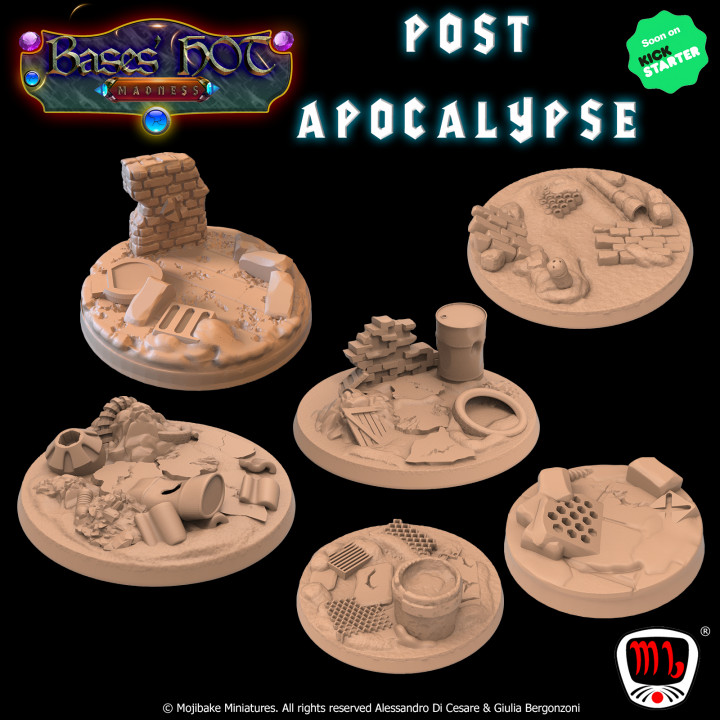 3D Printable Post apoc. Custom Bases (Bases hot Madness KS Campaign) by ...