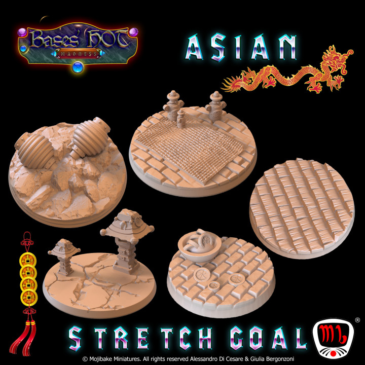 3D Printable Asian Custom Bases (Bases hot Madness KS Campaign) by ...