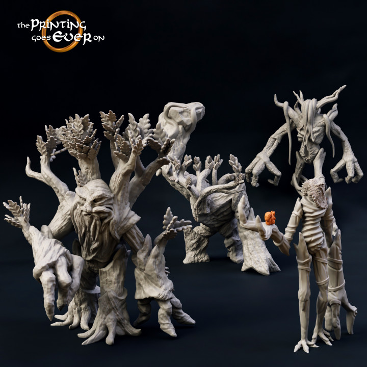 3D Printable Treants Set - Presupported by The Printing Goes Ever On