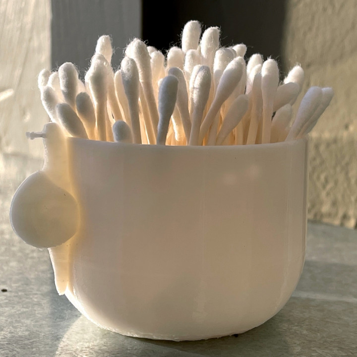 3D Printable Snail Q-tip holder by Philippe Barreaud
