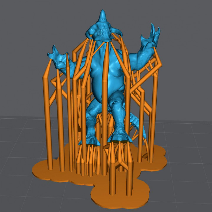 3D Printable Demon Brute D - PRE-SUPPORTED by ColossalMiniatures