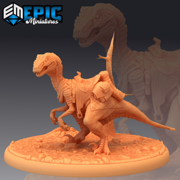 3D Printable Raptor Mount / Ancient Hunting Dinosaur / Jurassic Reptile ...