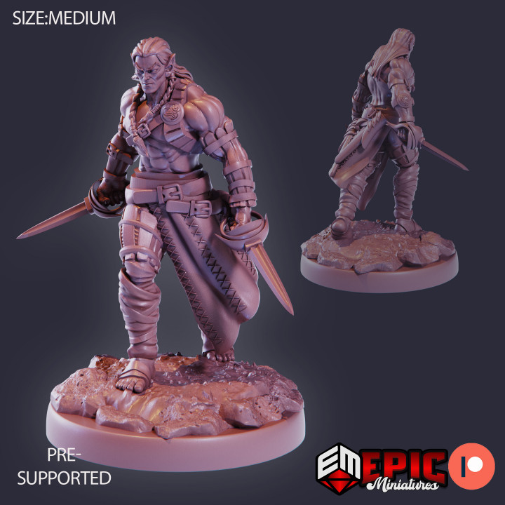 3D Printable Elven Barbarian Set / Male Elf Hunter / Ancient Elvish ...