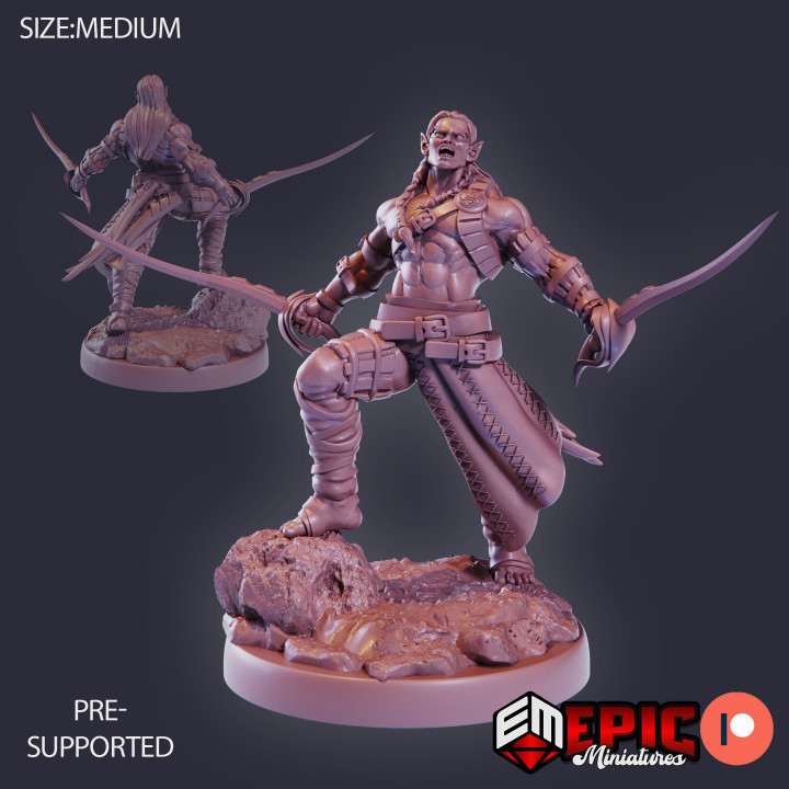 3D Printable Elven Barbarian Set / Male Elf Hunter / Ancient Elvish ...