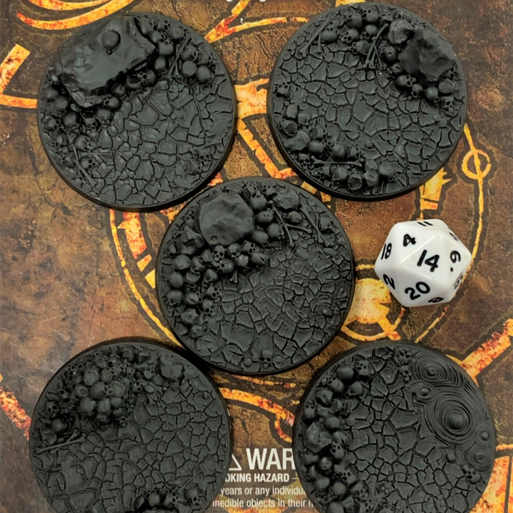 3D Printable LegendGames 50mm Skull Bases x5 by Legend Games