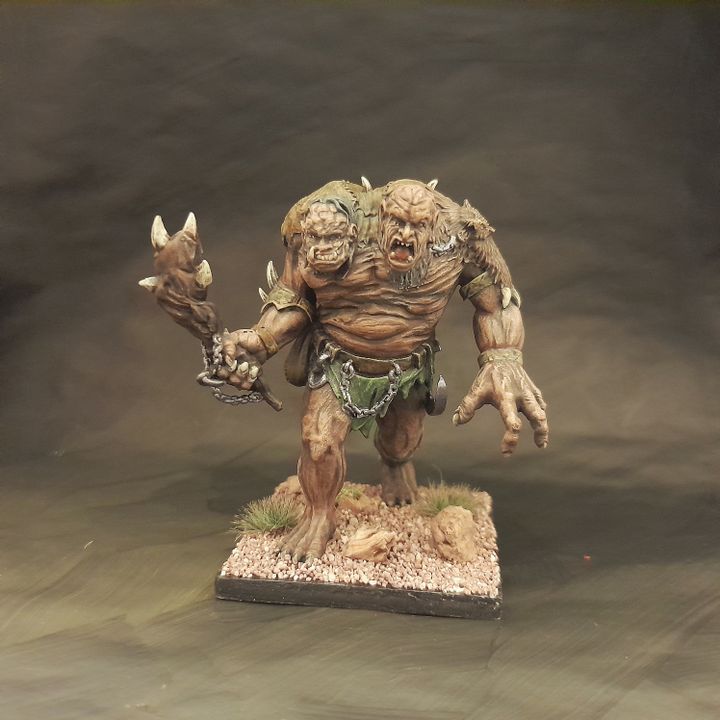 3D Print of Ettin Ancestor Walking / Ancient Two Headed Ogre / Cave ...