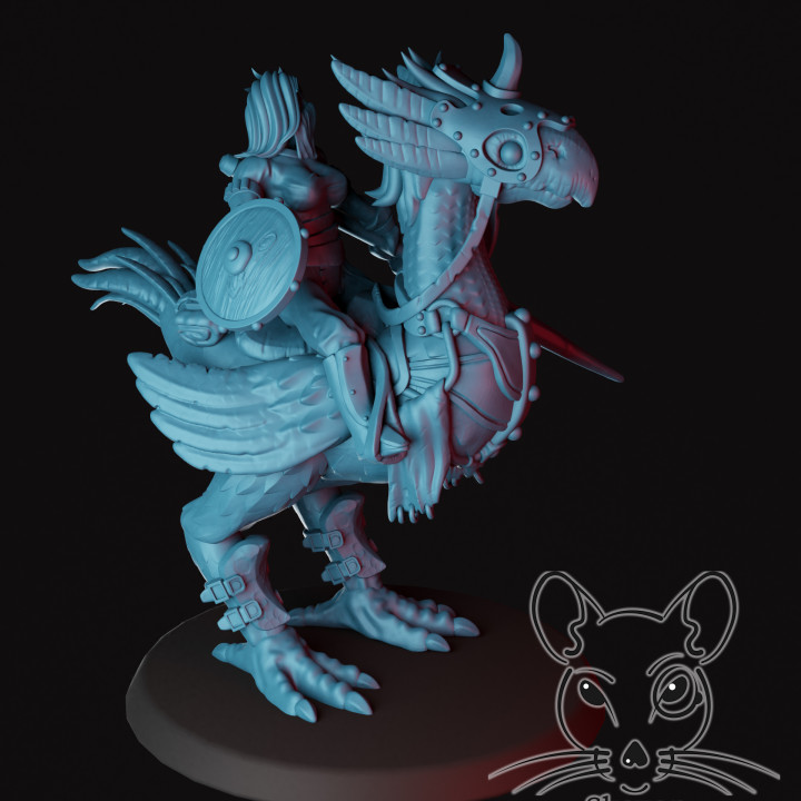 3D Printable Corvi and Corvi rider by RatMan Forge