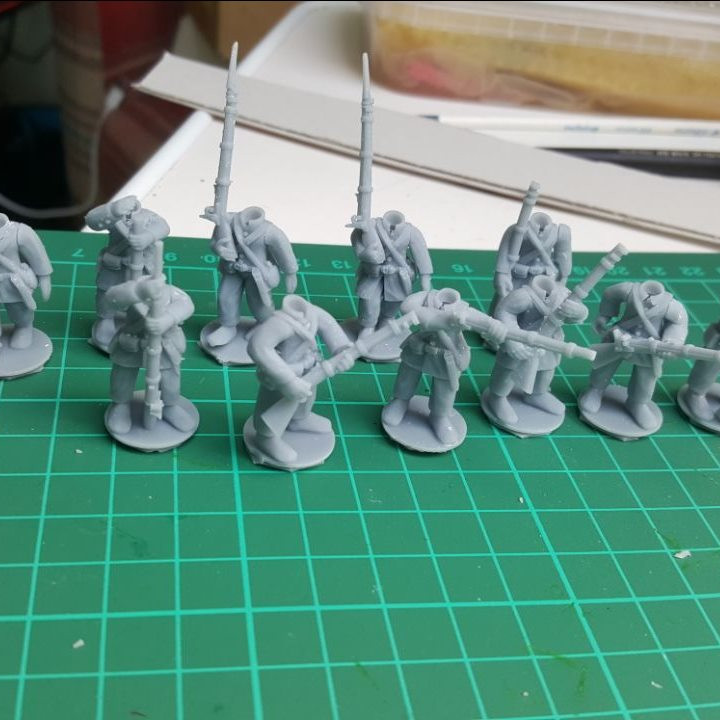 3D Printable 28mm American Civil War Frock Coat Infantry & Custom Head ...