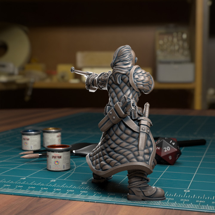 3D Printable Female Brigand Crossbowman Aimed [Pre-Supported] by ...