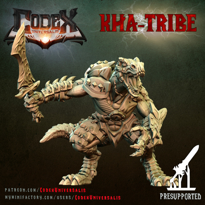 3D Printable Raptor attack, Lizardfolk by Codex Universalis