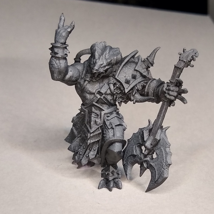 3D Printable Diox, the Metal Bard Dragonborn (Modular Options) by Bite ...