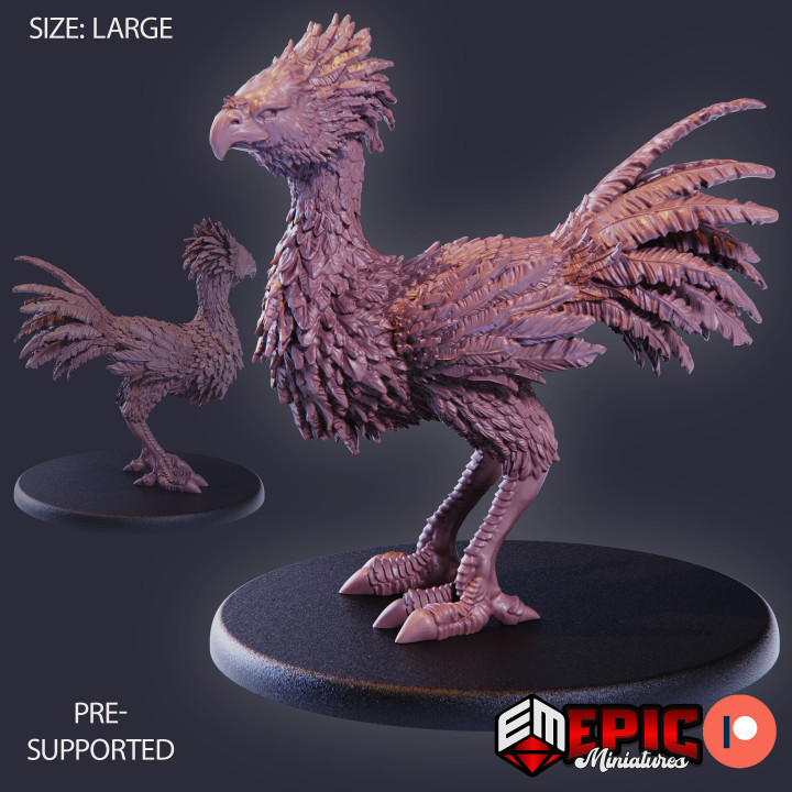 3D Printable Terror Bird Wild / Large Feathered Raptor / Ancient Giant ...