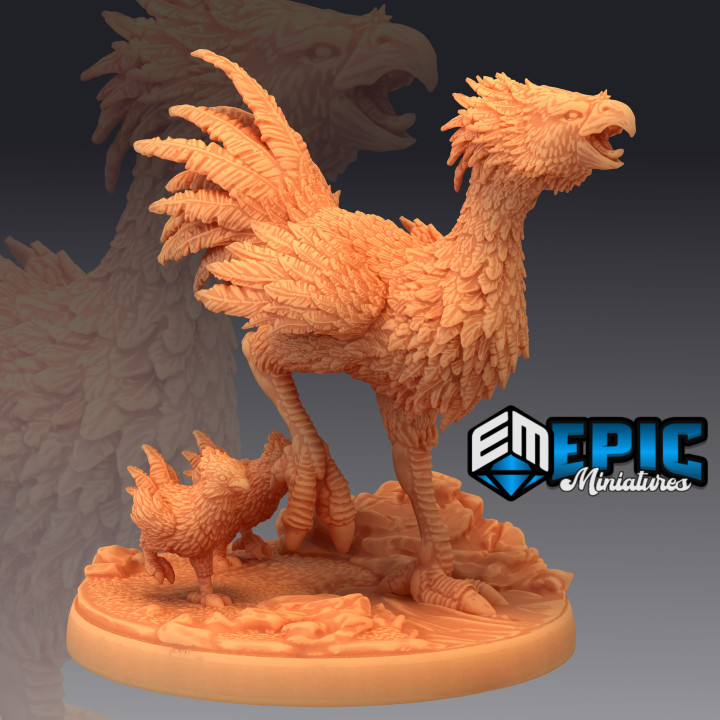 3D Printable Terror Bird Running / Large Feathered Raptor / Ancient ...