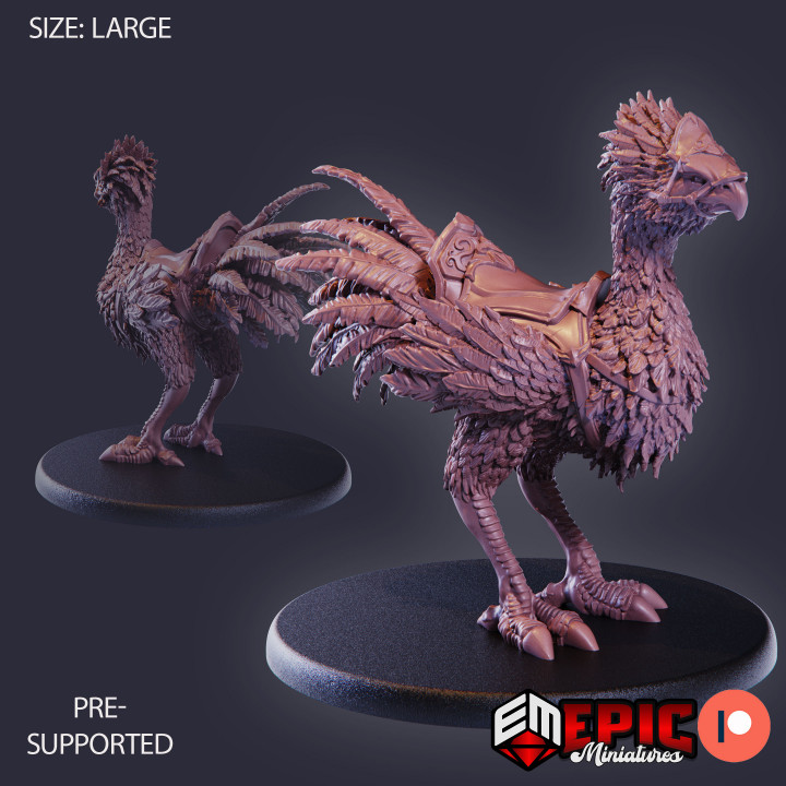 3D Printable Terror Bird Mount / Large Feathered Raptor / Ancient Giant ...