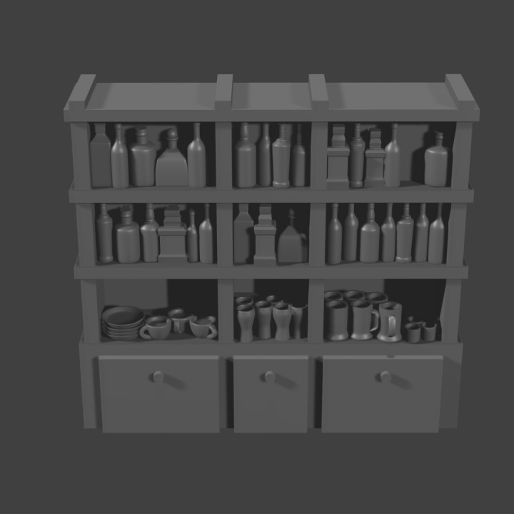 3D Printable Modern city bar. by Tiny Furniture