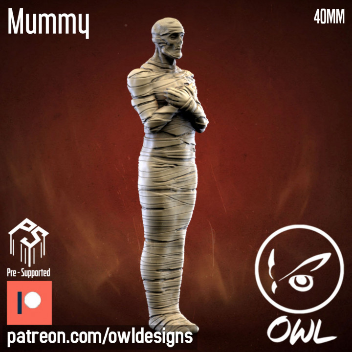3D Printable Mummy FREE STL by Owl
