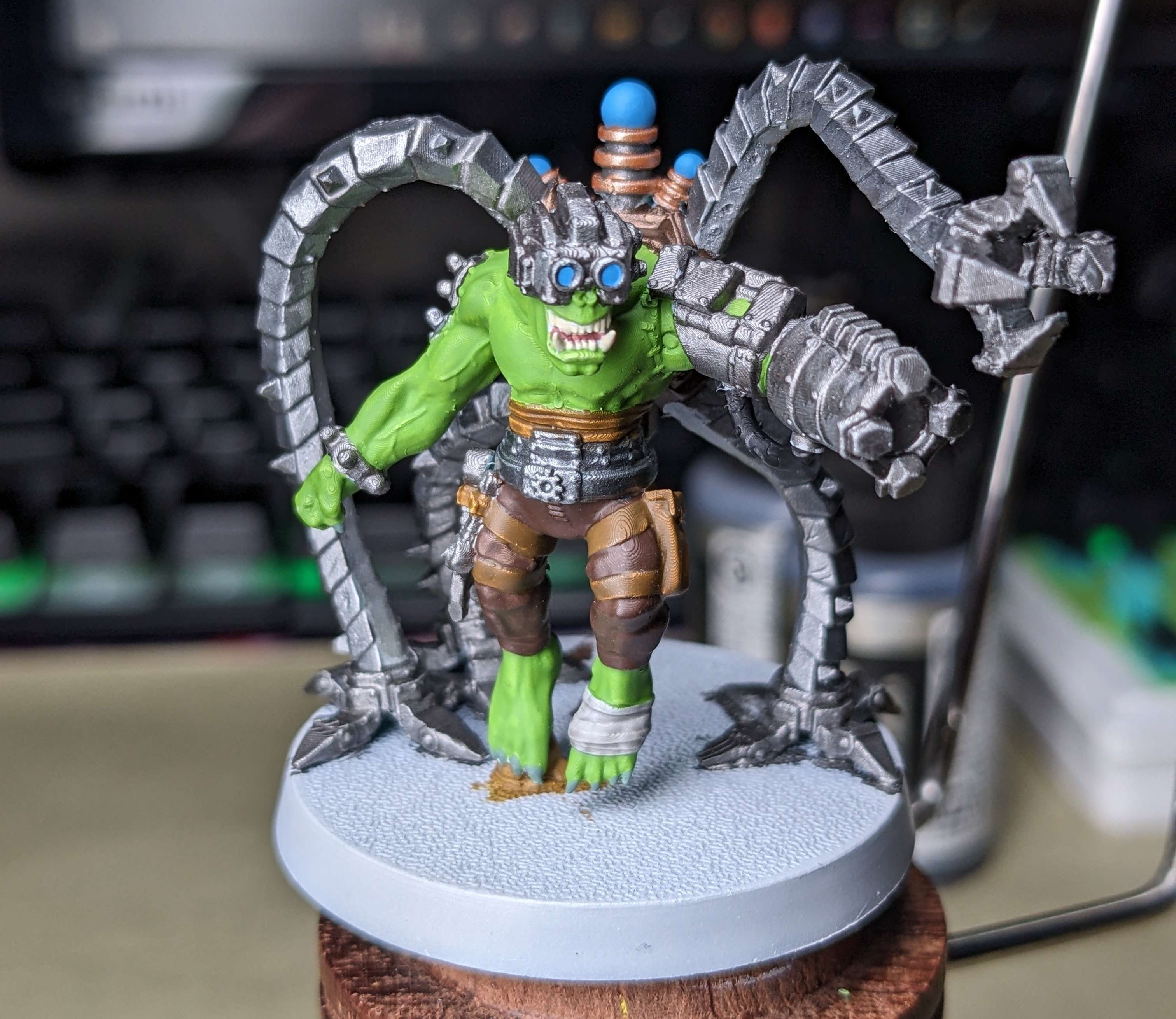 3D Printable Dr Orctopus Mechanic Boss by Blue Sky Minis