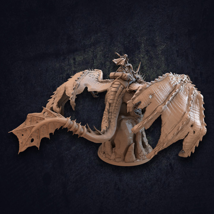 3D Printable Bergam Rogue Dragon - Presupported by The Dragon Trappers ...