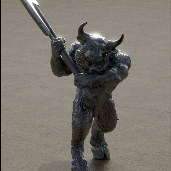3D Printable Minotaur Trio by Robert G Dunham