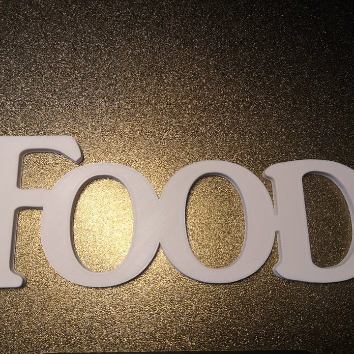 3D Printable Wall decor- Food inscription by Peter Cserba